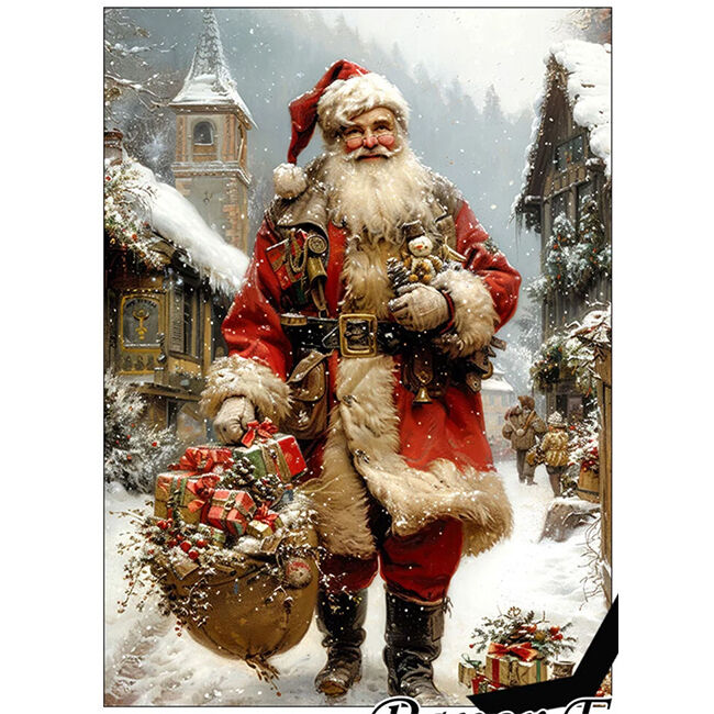 A6 Paperilajitelma Vintage Santa |Askarteluliike Taitava